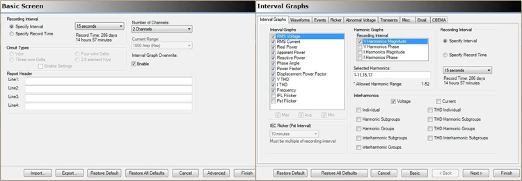 Power Quality Recorder Setup Basics